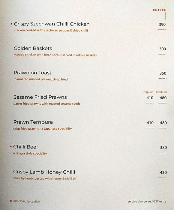 Menu at Cascade, Chennai, 15 Kakani Towers 2nd Floor Khadar Nawaz Khan Road