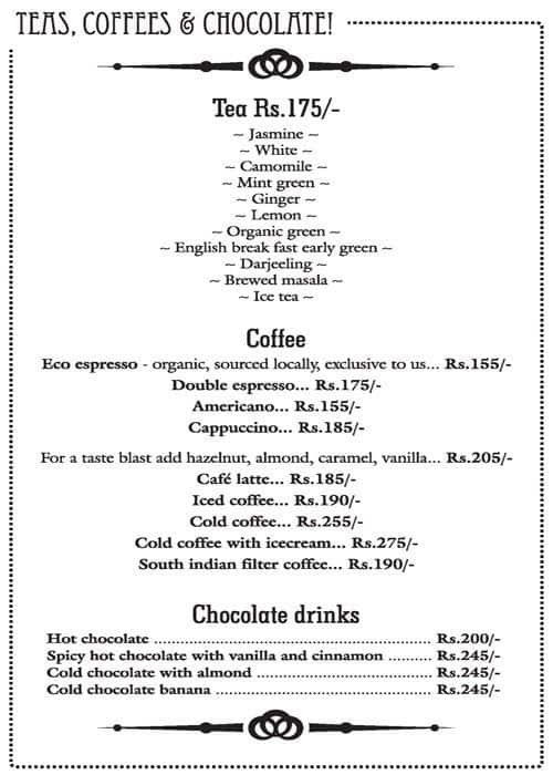 Chamiers Cafe Menu, Menu for Chamiers Cafe, RA Puram, Chennai - Zomato