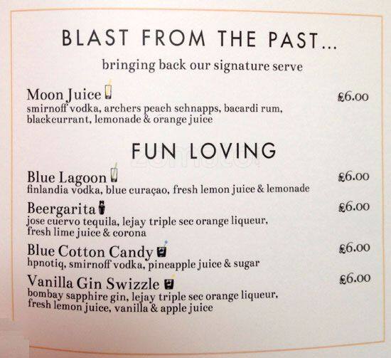 Menu at October pub & bar, Glasgow