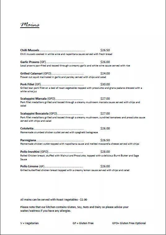 Menu at Via Pizza pizzeria, Riverton