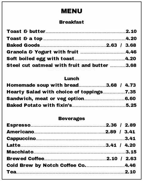 Menu at Groundswell Cafe, Vancouver, 566 Powell St