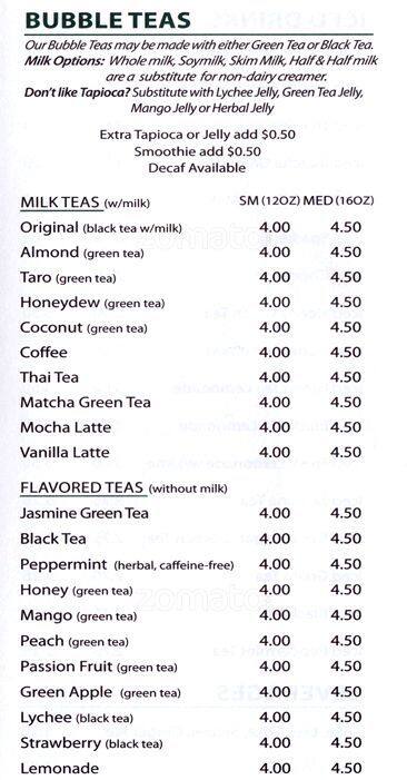 Menu at Hanco's restaurant, New York City, 147 Montague St