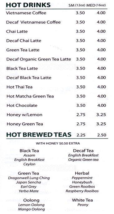 Menu at Hanco's restaurant, New York City, 147 Montague St