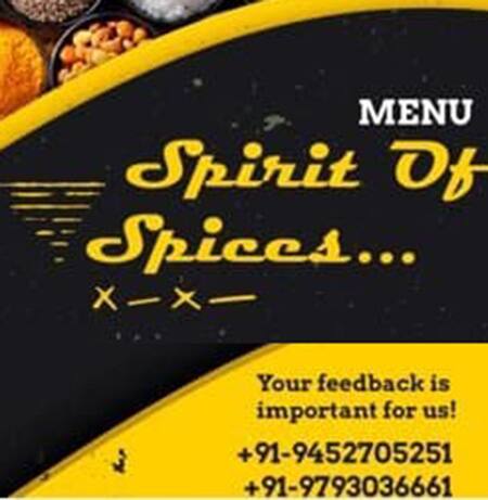 Menu at SOS Spirit of Spices, Allahabad