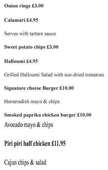 Menu at The Tree House pub & bar, Croydon, 78 S End