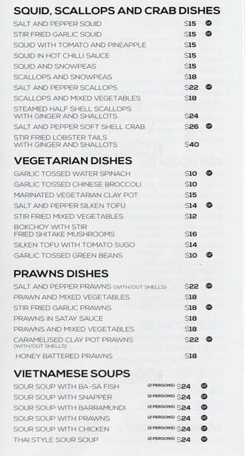 Menu at NNQ - Nghi Ngan Quan restaurant, Woodville