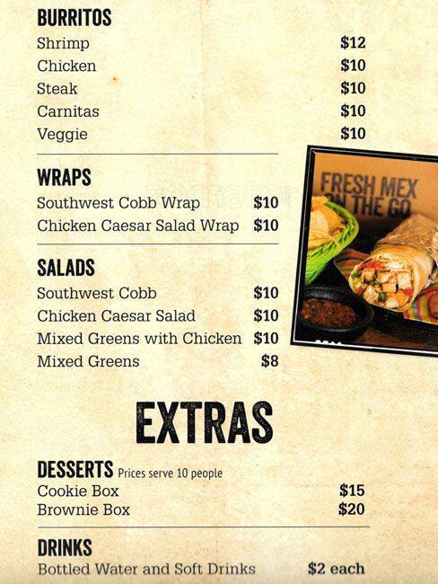 Menu at Chevys Fresh Mex pub & bar, Schaumburg
