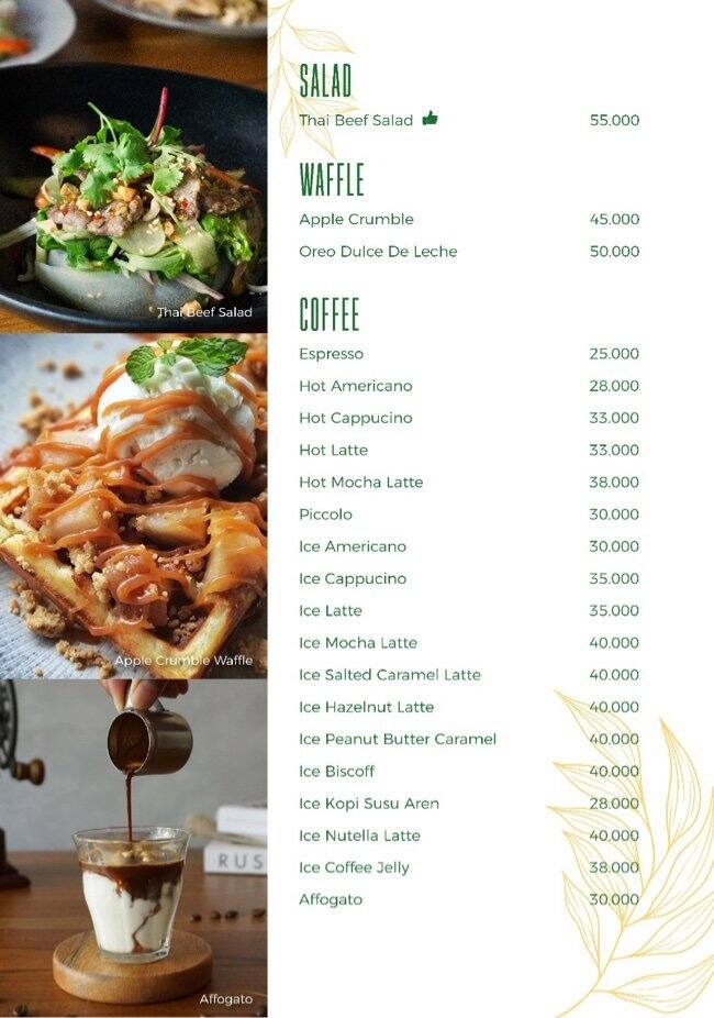 Menu at Mary's Pastry Lab cafe, Jakarta, Jl. Jatinegara Timur III