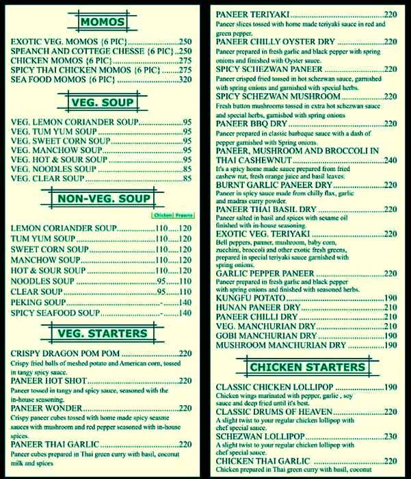 Menu of Schezwan King, Chandivali, Mumbai