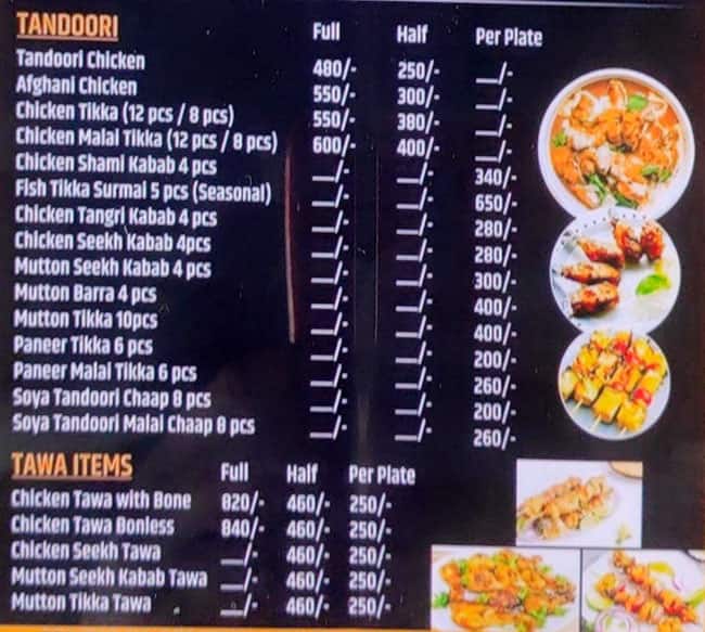 Menu of Qureshi Kabab & Restaurant, Chhatarpur, New Delhi