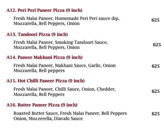 Menu at The Owl, Chennai, 45