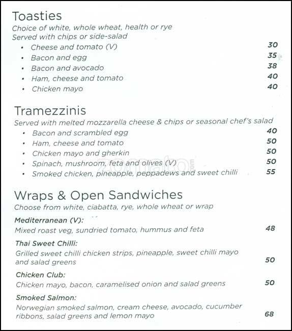 Menu at Food Lovers Cafe, Sandton, William Nicol Drive