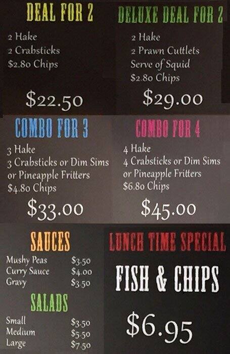 Menu at Candlewood Fish And Chips fast food, Joondalup