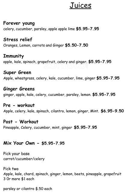 Menu at Juice Time pub & bar, Coral Springs, N University Dr
