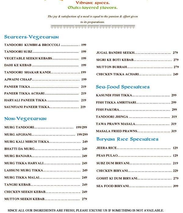 Masala Ville Menu, Menu for Masala Ville, DLF Phase 1, Gurgaon - Zomato