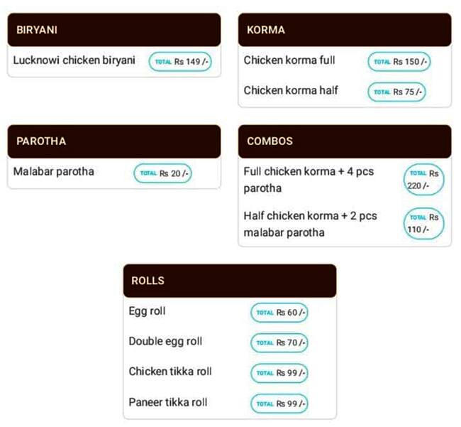 Menu of Mahzuz Biryani And Rolles, Hinjawadi, Pune