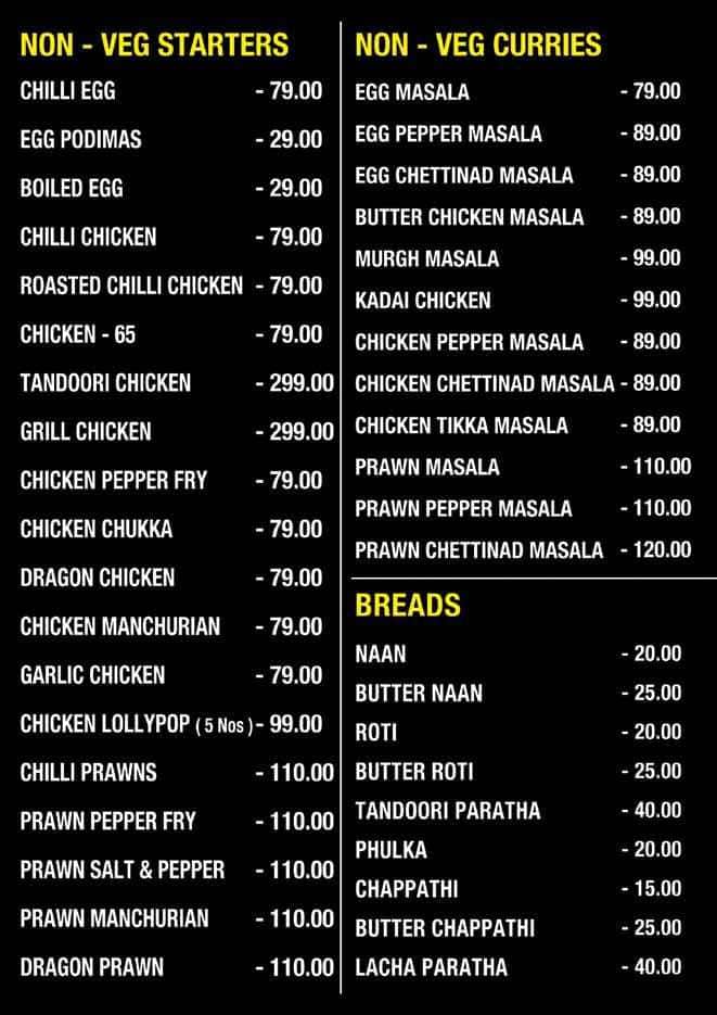 Menu of Only 111 Rs Combos, Ambattur, Chennai