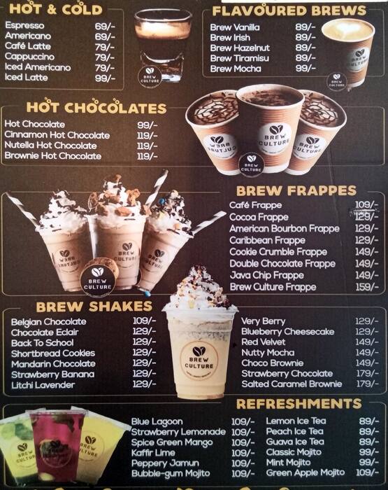 Menu of Brew Culture, Chandan Nagar, Pune