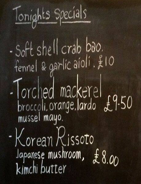 Menu at Milroy's pub & bar, London
