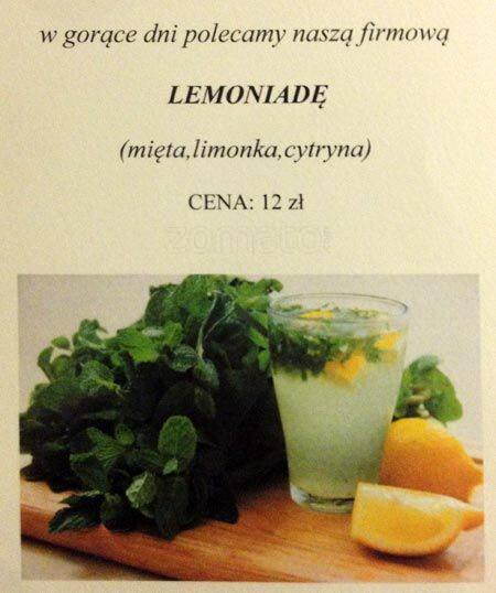 Menu at Specialita Italiane cafe, Warsaw