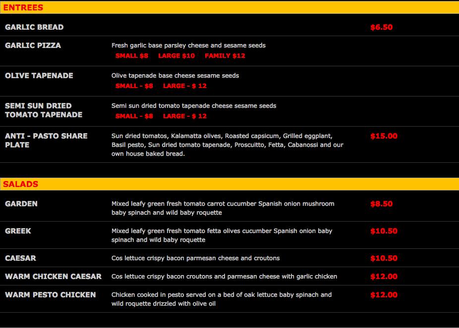 Rene's Menu, Menu for Rene's, Katoomba, Sydney - Urbanspoon/Zomato
