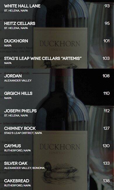 Menu at Chicago Prime Steakhouse, Schaumburg