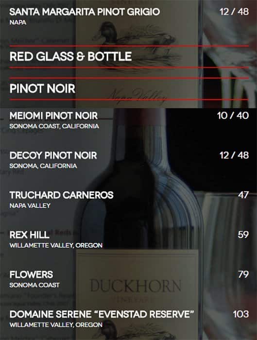 Menu at Chicago Prime Steakhouse, Schaumburg