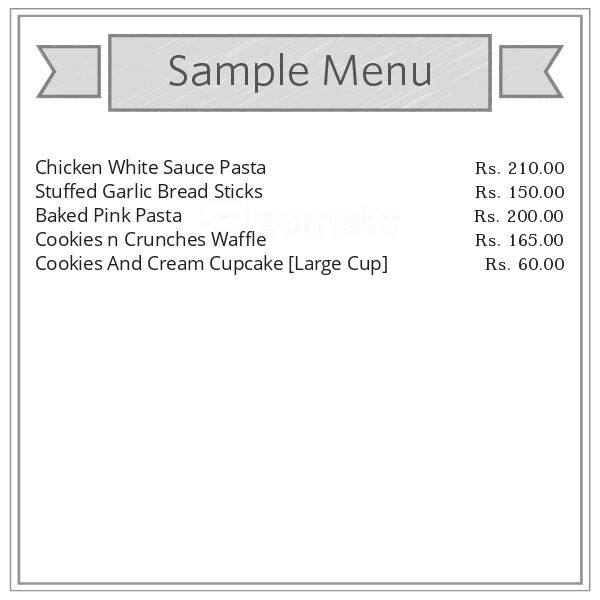 Menu of The Hunger Pangs, Khardah, Kolkata