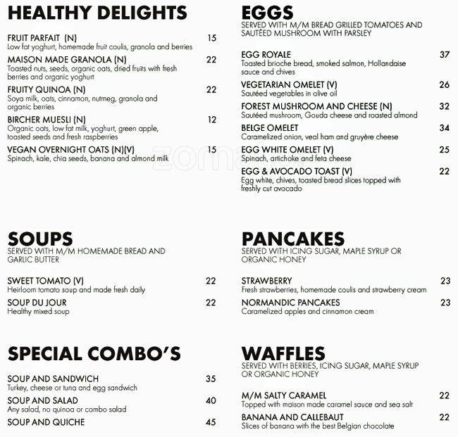 Menu at Maison Mathis restaurant, Dubai, 13A Street