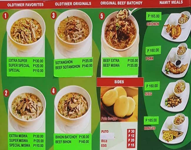 Ted's Oldtimer La Paz Batchoy Menu - Zomato Philippines