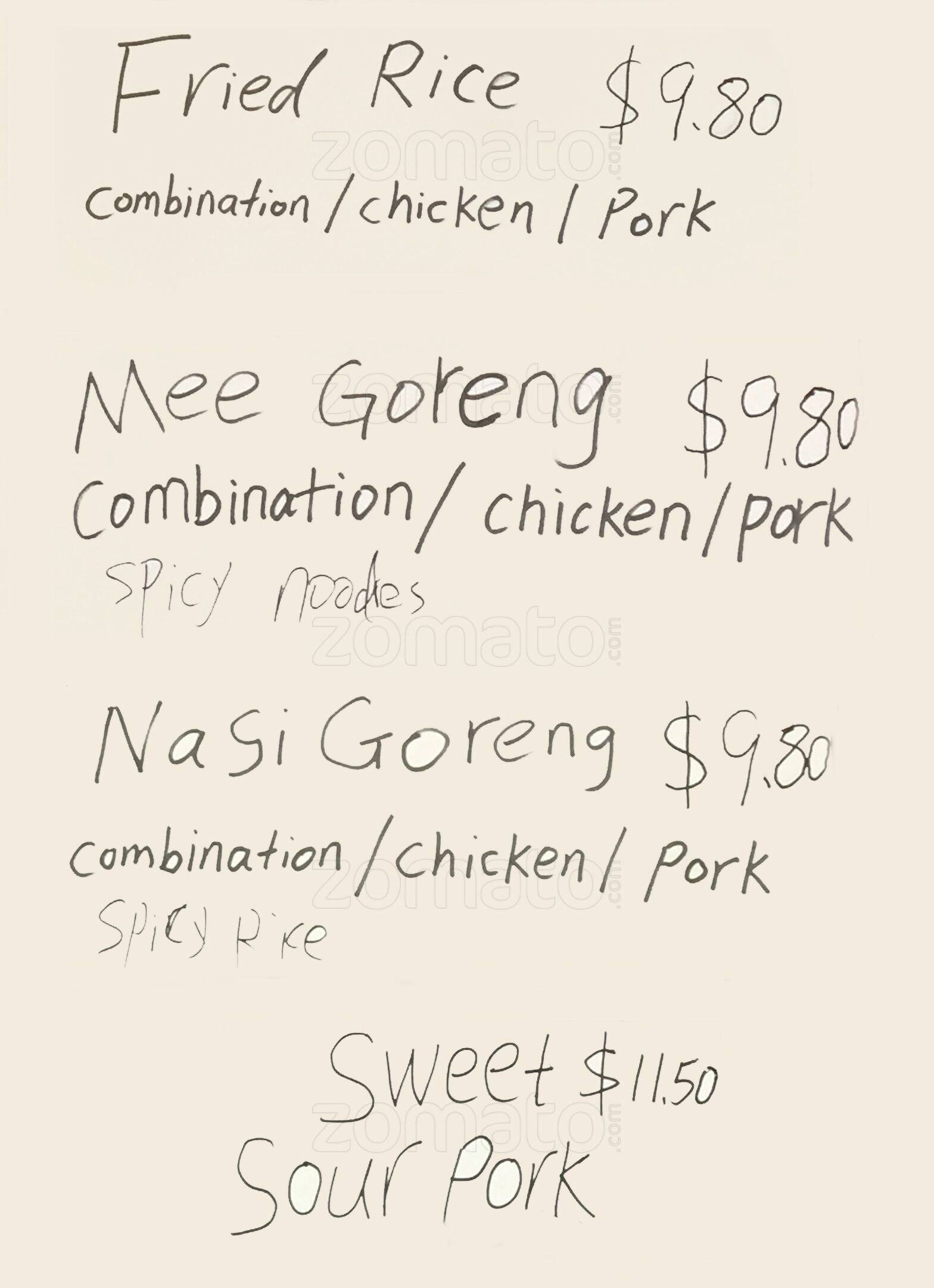 Menu at Sievers Fish & Chips, Wellington