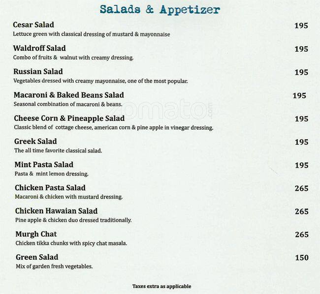 Aqua Blue Menu, Menu for Aqua Blue, Sector 10, Panchkula - Zomato