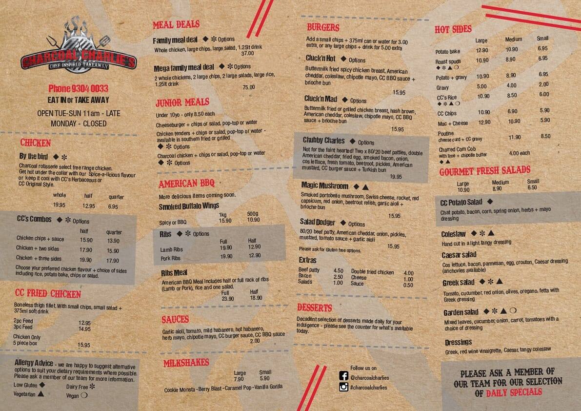 great british chippy currambine menu
