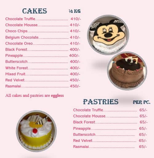 Menu of Sakina Foods, Undri, Pune