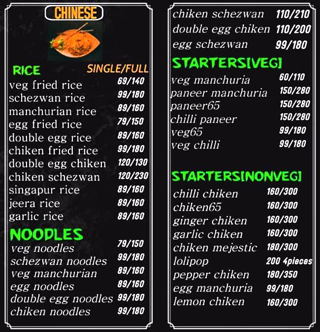 Menu of Aroma The Taste Of Authentic, Ameerpet, Hyderabad