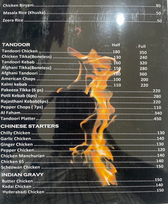 Menu of Taj Biryani Paradise, Rajajinagar, Bangalore