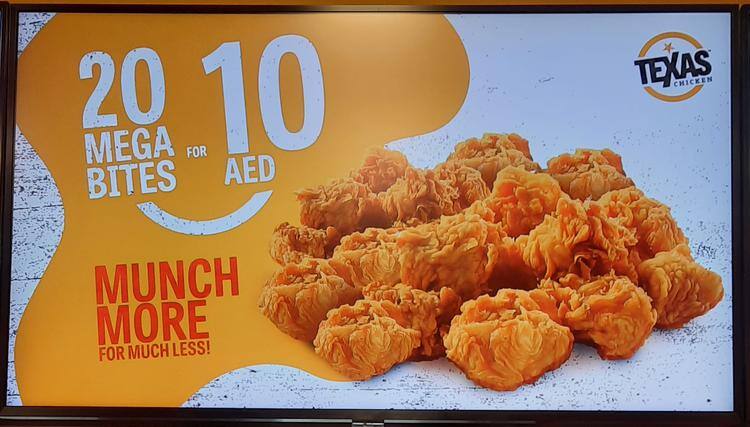 Menu of Texas Chicken, Khalifa City, Abu Dhabi