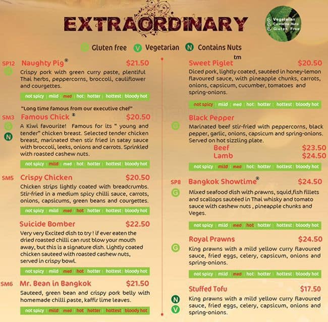 Menu at The Jungle BBQ Bar, Auckland