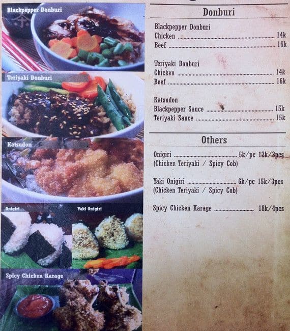 Menu at Warung Kuliner cafe, Bogor