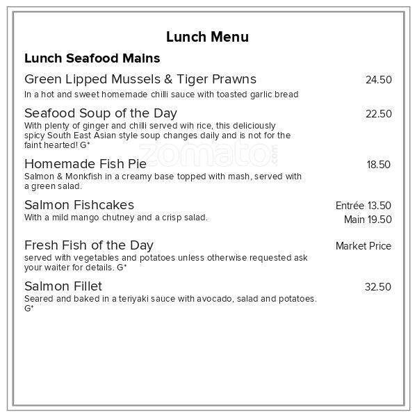 Menu at Careys Bay Historic Hotel pub & bar, Dunedin, 17 Macandrew Rd