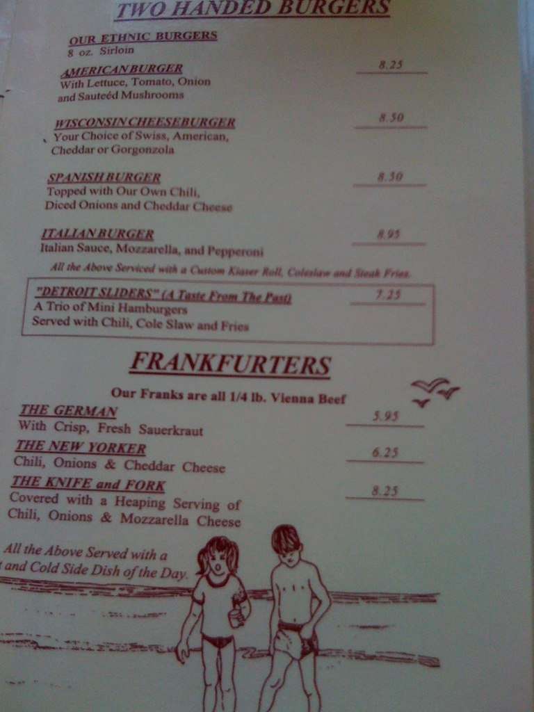 Menu at John G's restaurant, Manalapan, 264 S Ocean Blvd