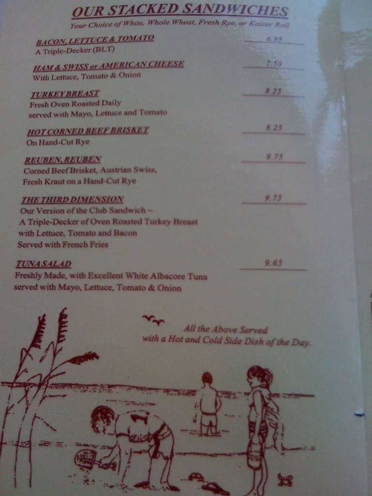 Menu at John G's restaurant, Manalapan, 264 S Ocean Blvd