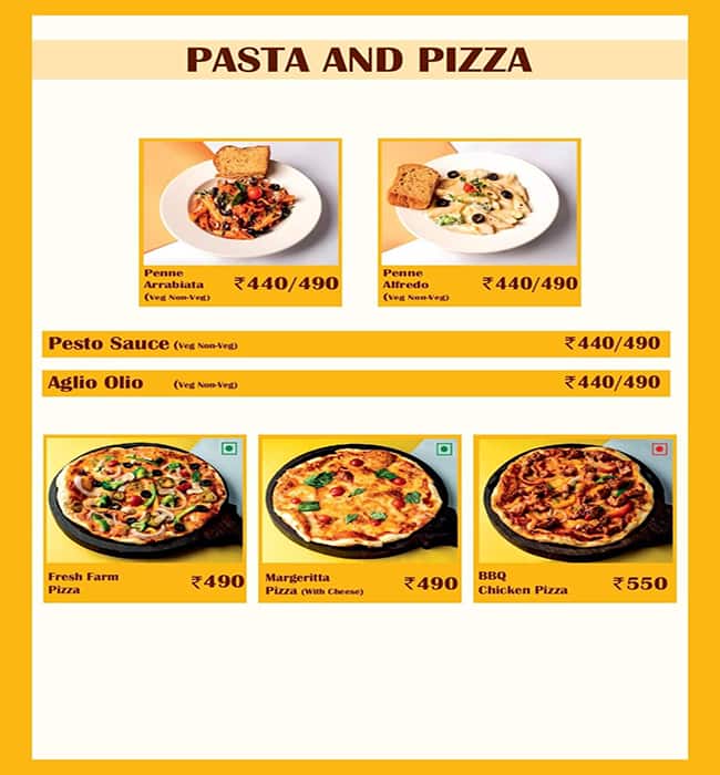 Menu of Sandoz, Rajouri Garden, New Delhi