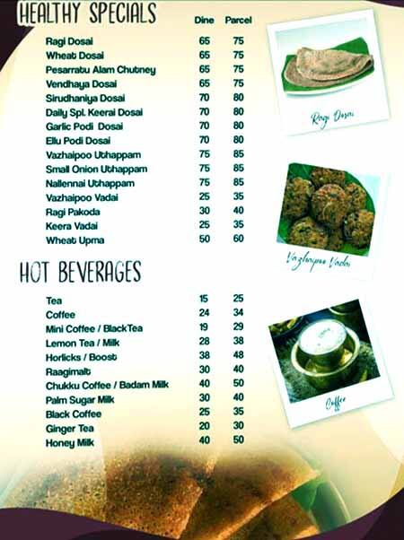 Menu of Sanndy Feasta, Mogappair, Chennai