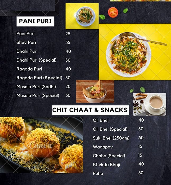 Menu of Hotel Samarth & Chat Centre, Chakan, Pune