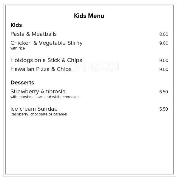 Menu at Hell Pizza cafe, Dunedin