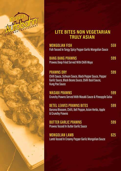 Menu at Braun Autobahn - The Smart Restaurant, Pune