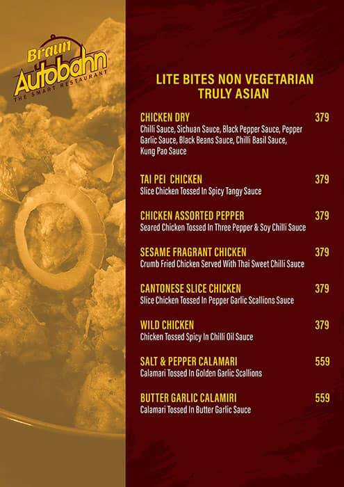 Menu at Braun Autobahn - The Smart Restaurant, Pune