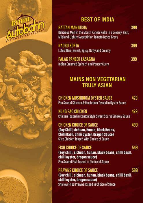 Menu at Braun Autobahn - The Smart Restaurant, Pune