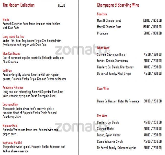 Menu at One On One pub & bar, Dubai